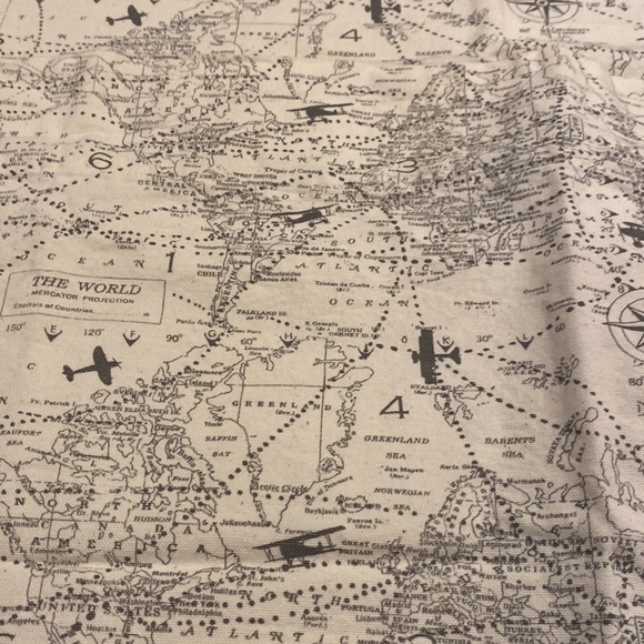 Accents | World Map Curtains 3 Panels | Poshmark